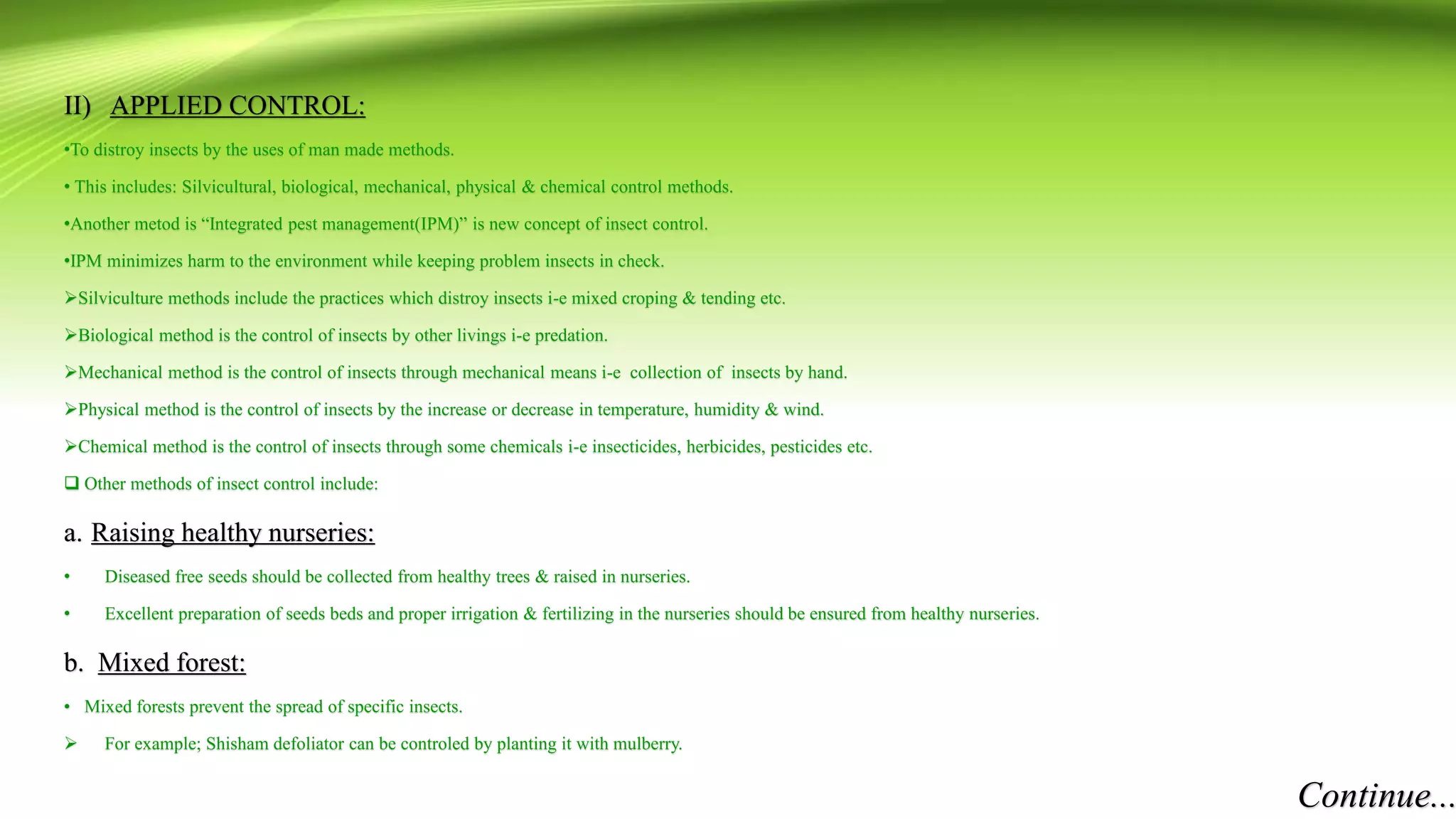 Insect/Pest control methods | PPTX