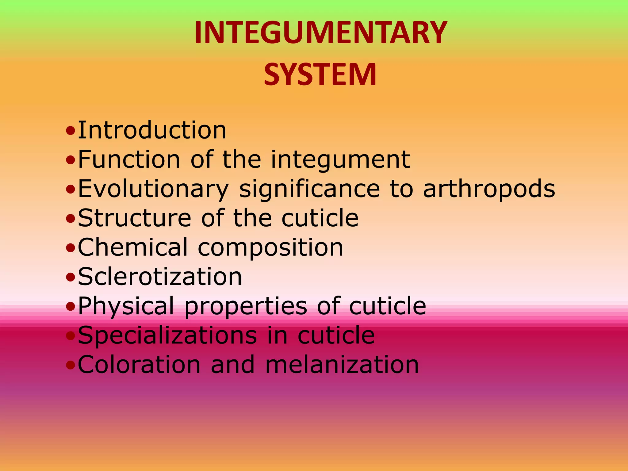 Insect Cuticle or The Insect Integument.pptx | Biological Sciences ...