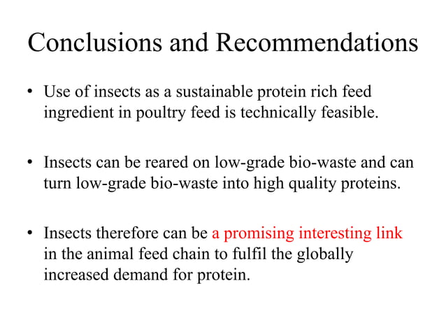 Insect feeding of poultry | PPTX | Agriculture | Industries