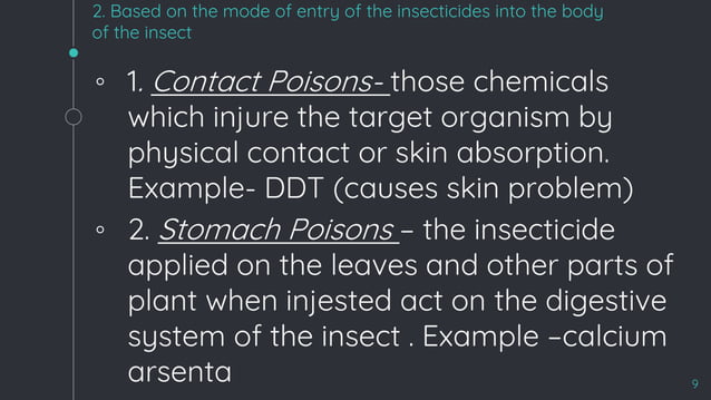 Insecticide definition ,types and classification . | PPTX | Chemistry ...