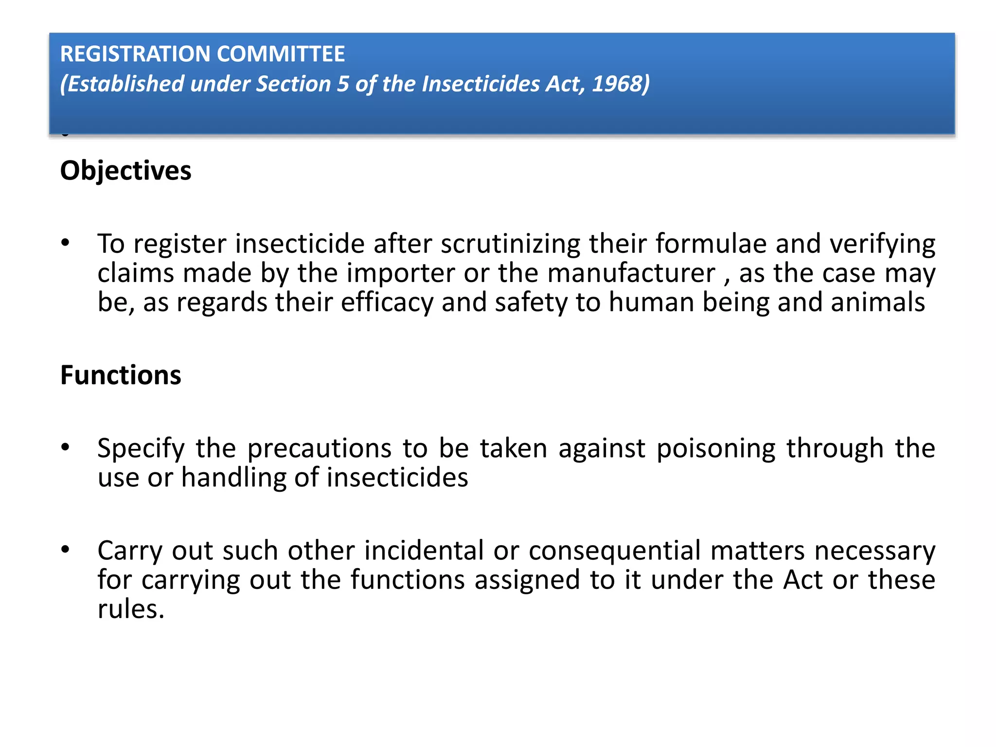 Insecticide act,1968 | PPTX
