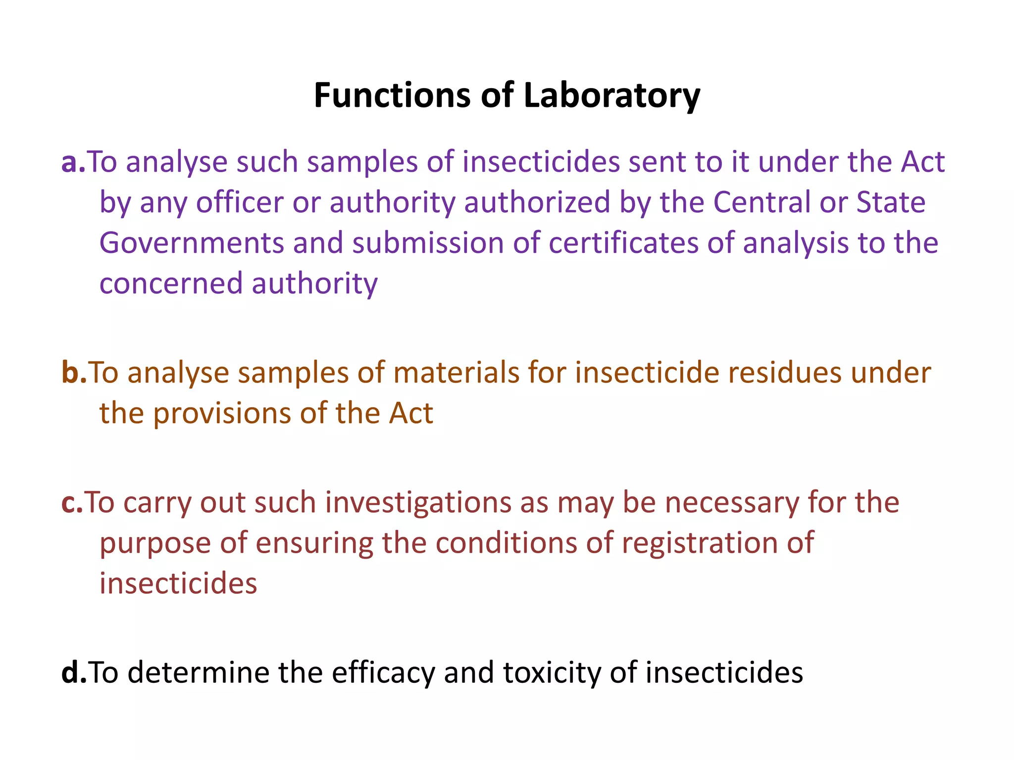 Insecticide act,1968 | PPTX