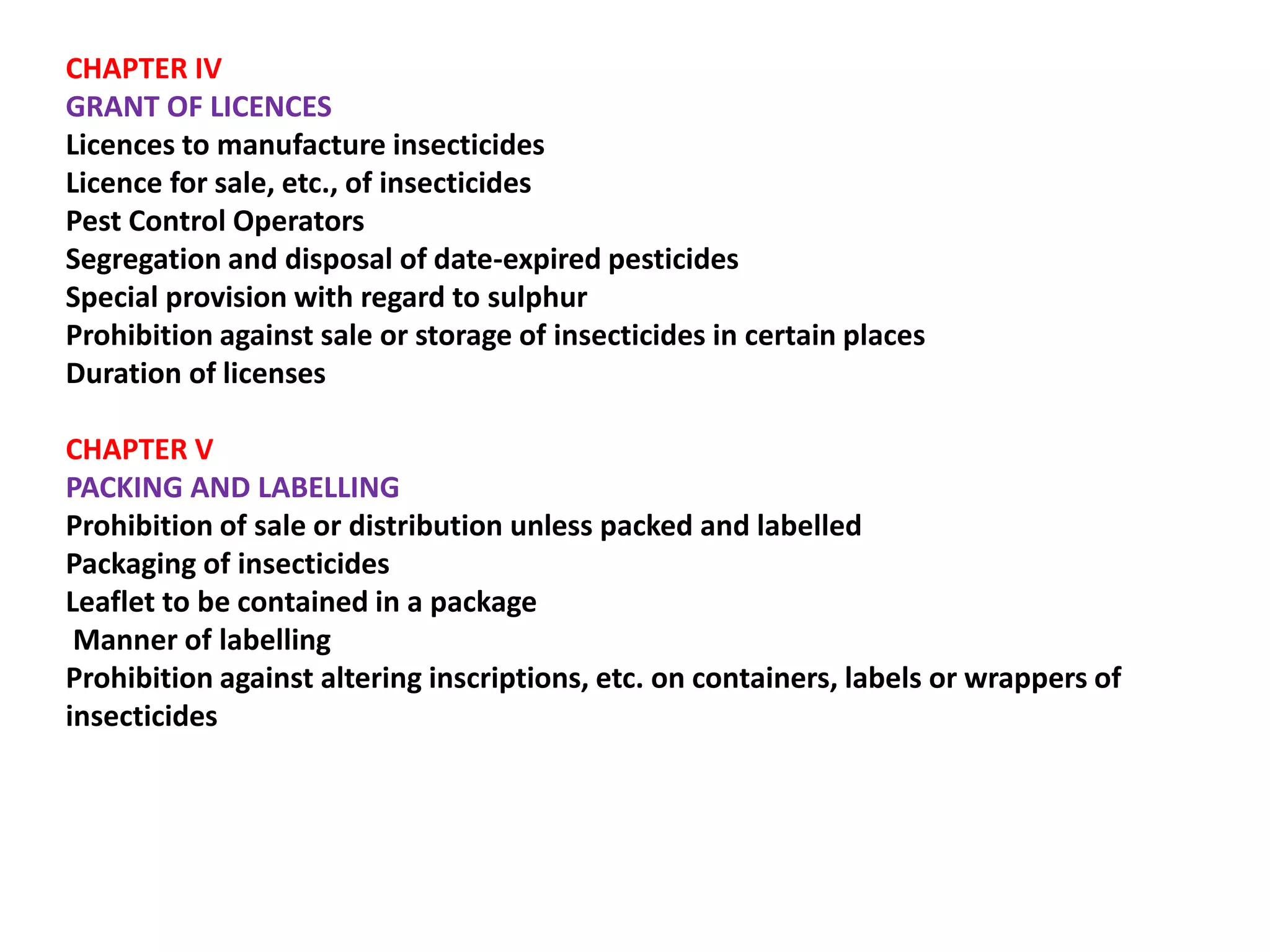 Insecticide act,1968 | PPTX