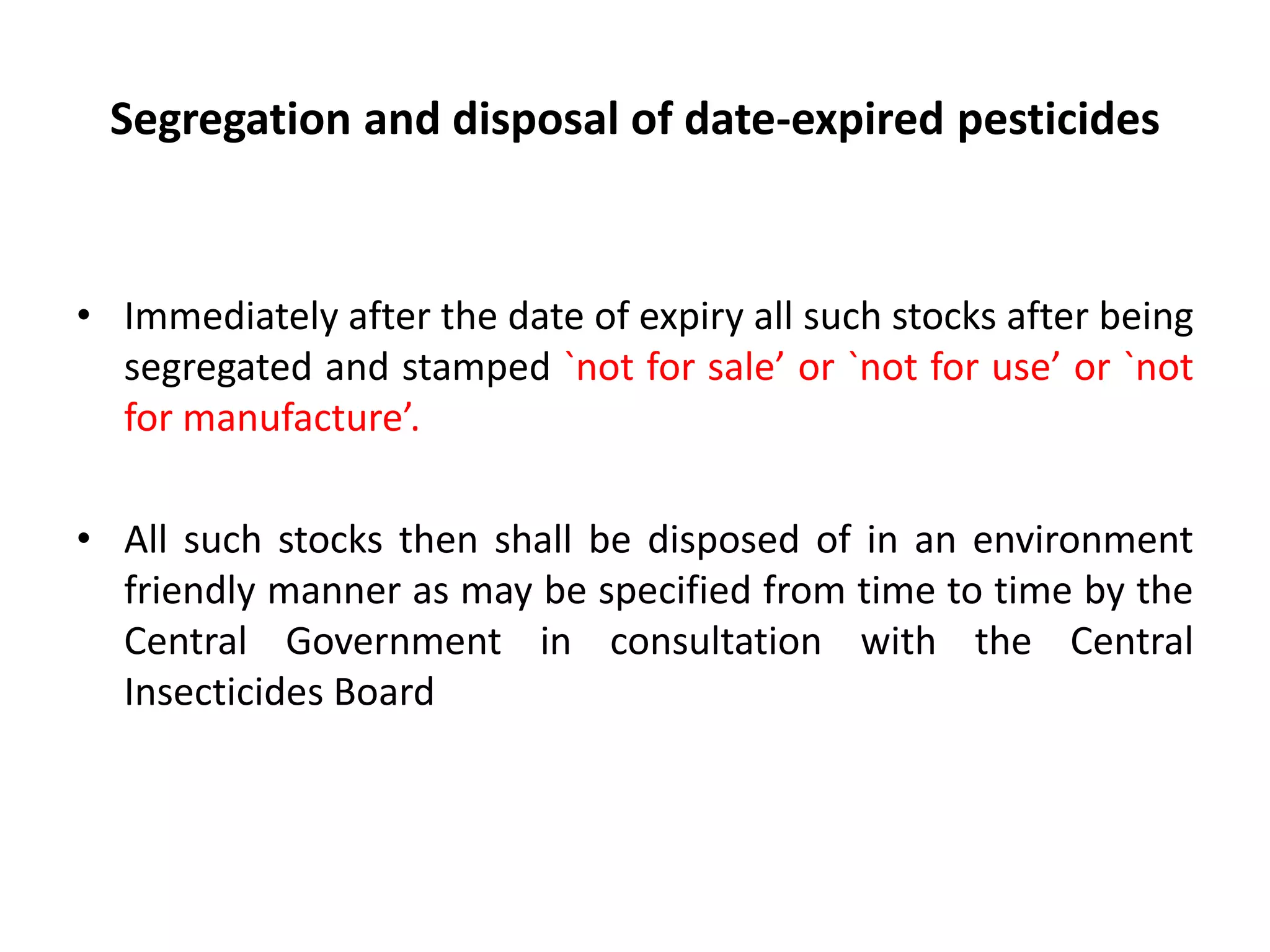 Insecticide act,1968 | PPTX