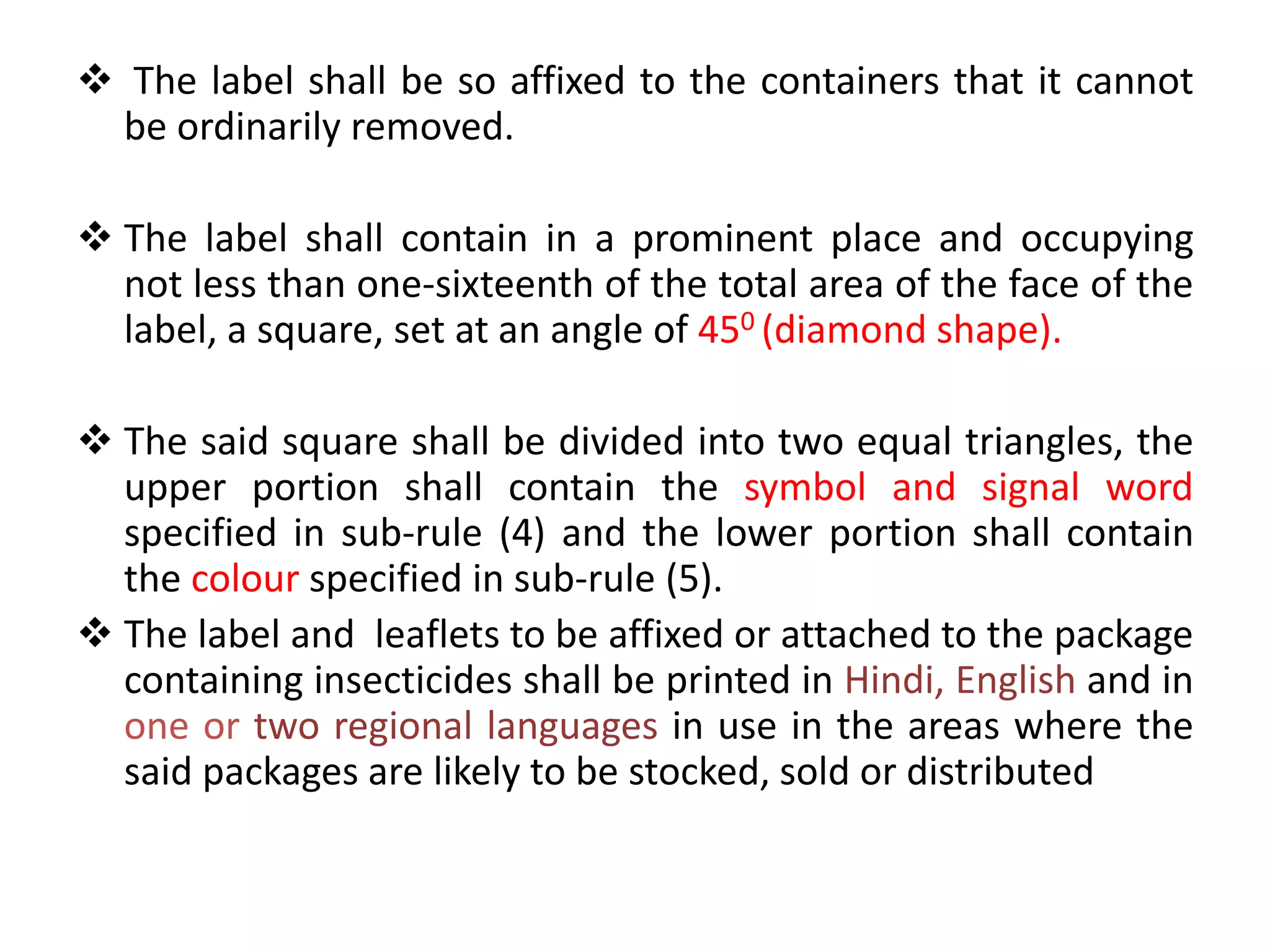 Insecticide act,1968 | PPTX