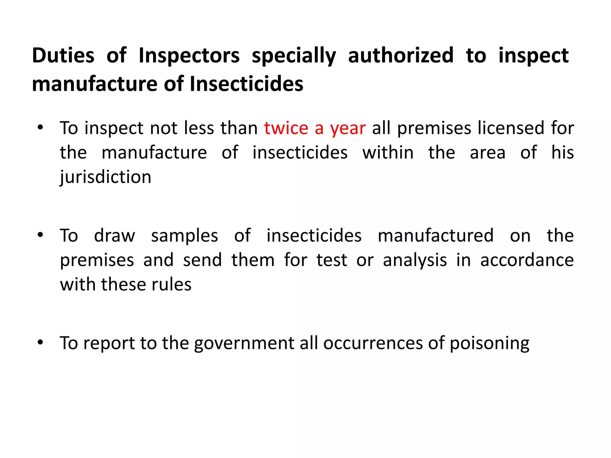 Insecticide act,1968 | PPTX
