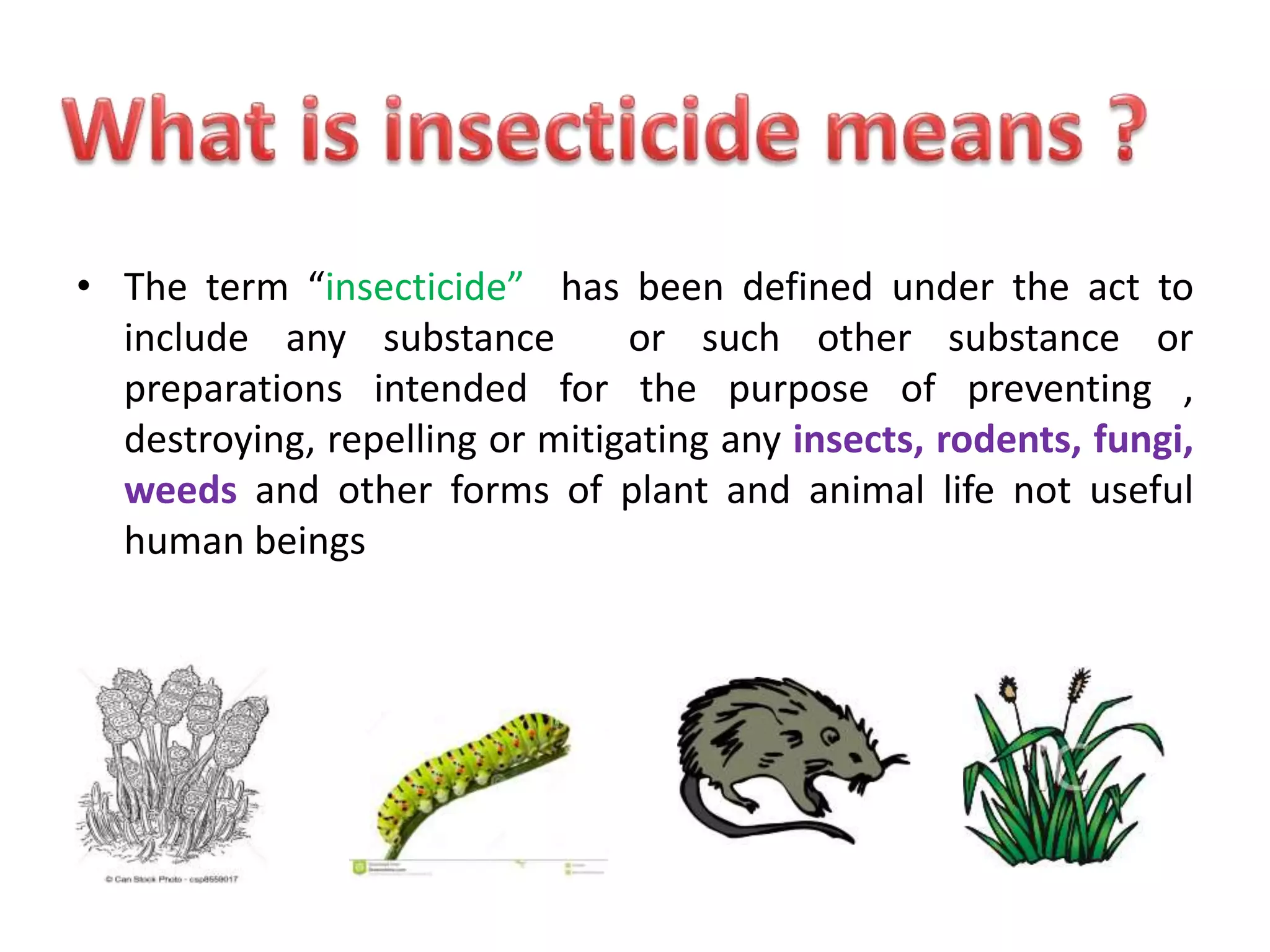 Insecticide act,1968 | PPTX