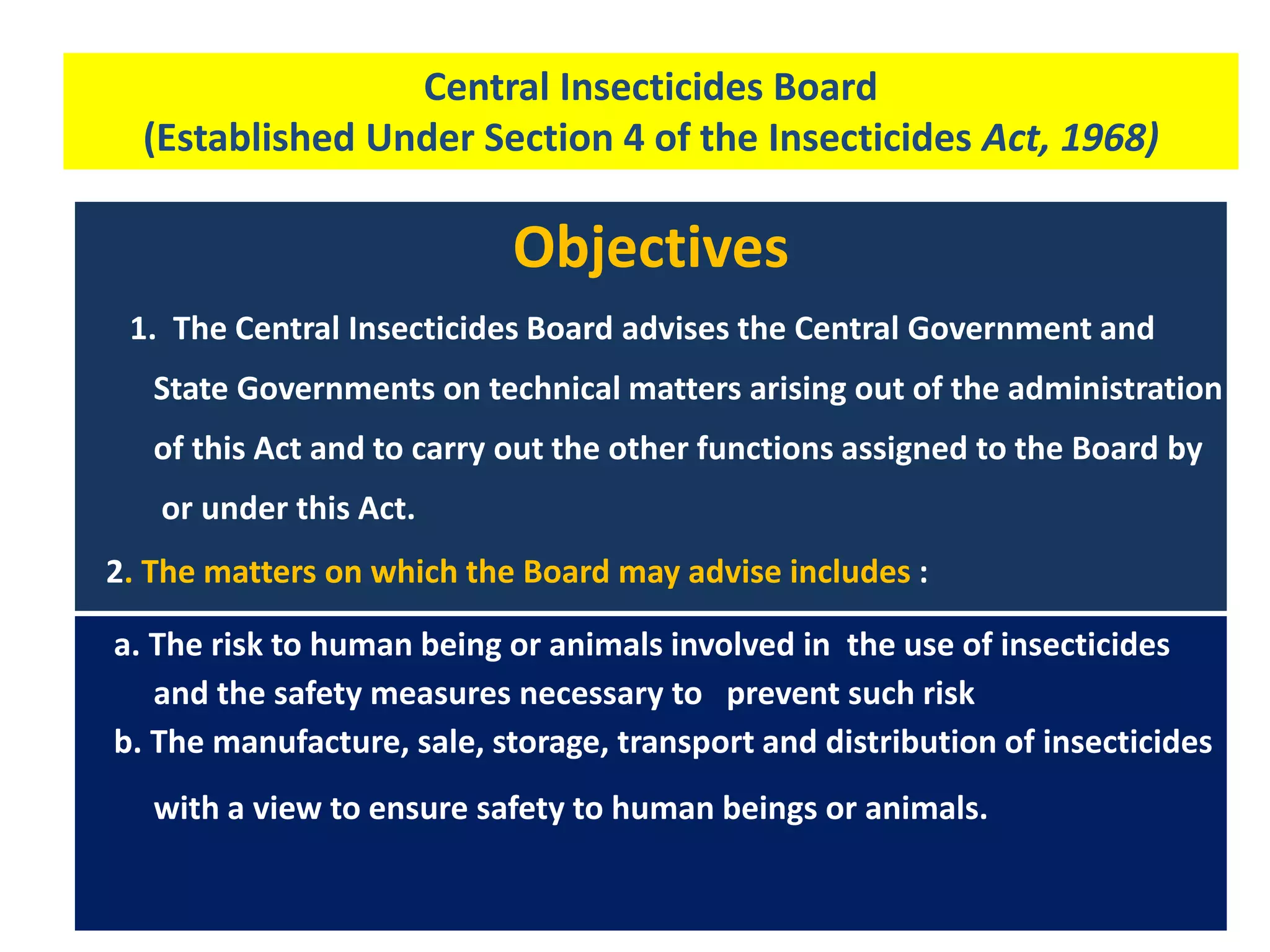 Insecticide act,1968 | PPTX