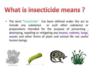Insecticide act,1968 | PPTX