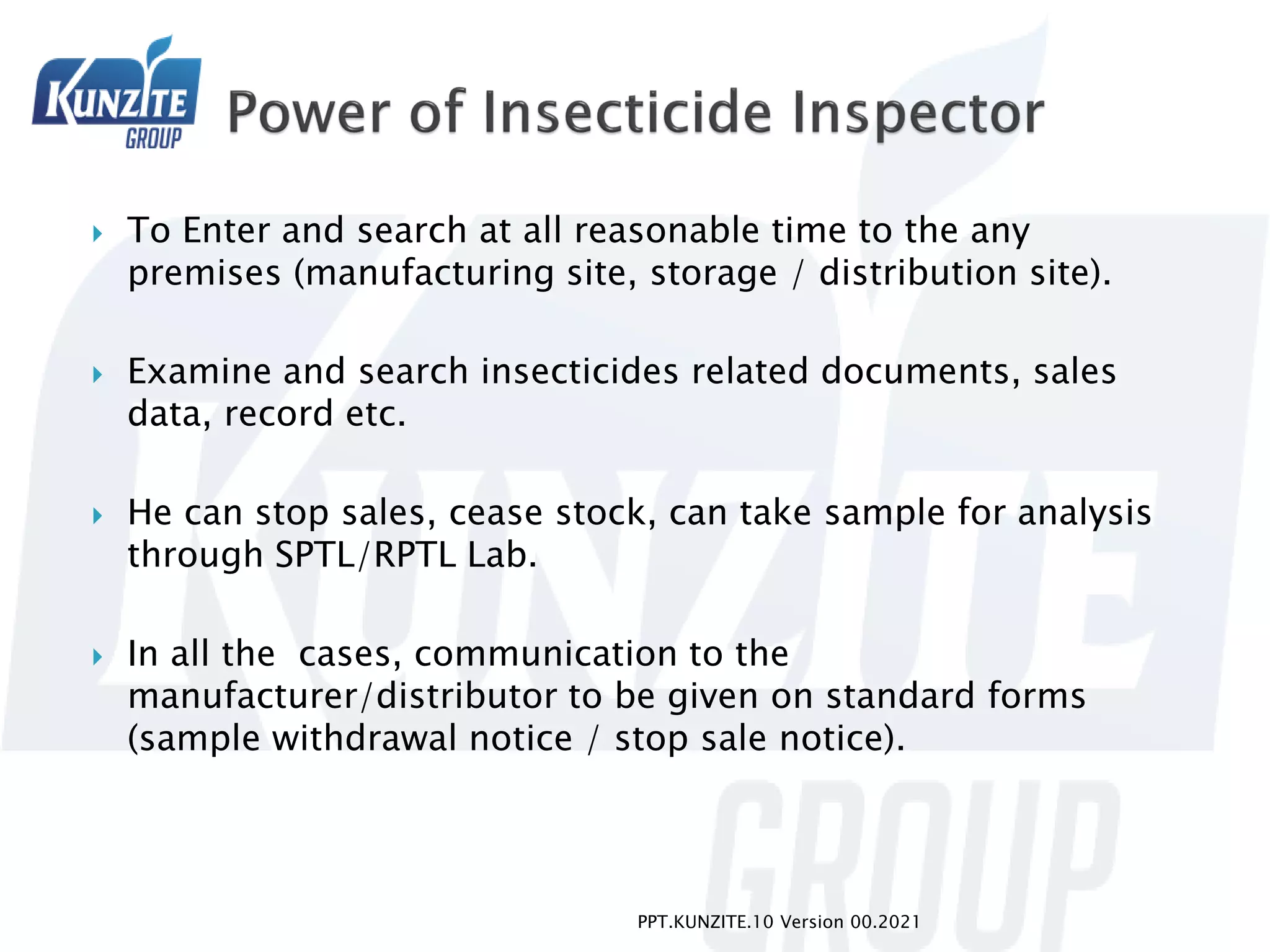 Insecticide act 1968 | PDF