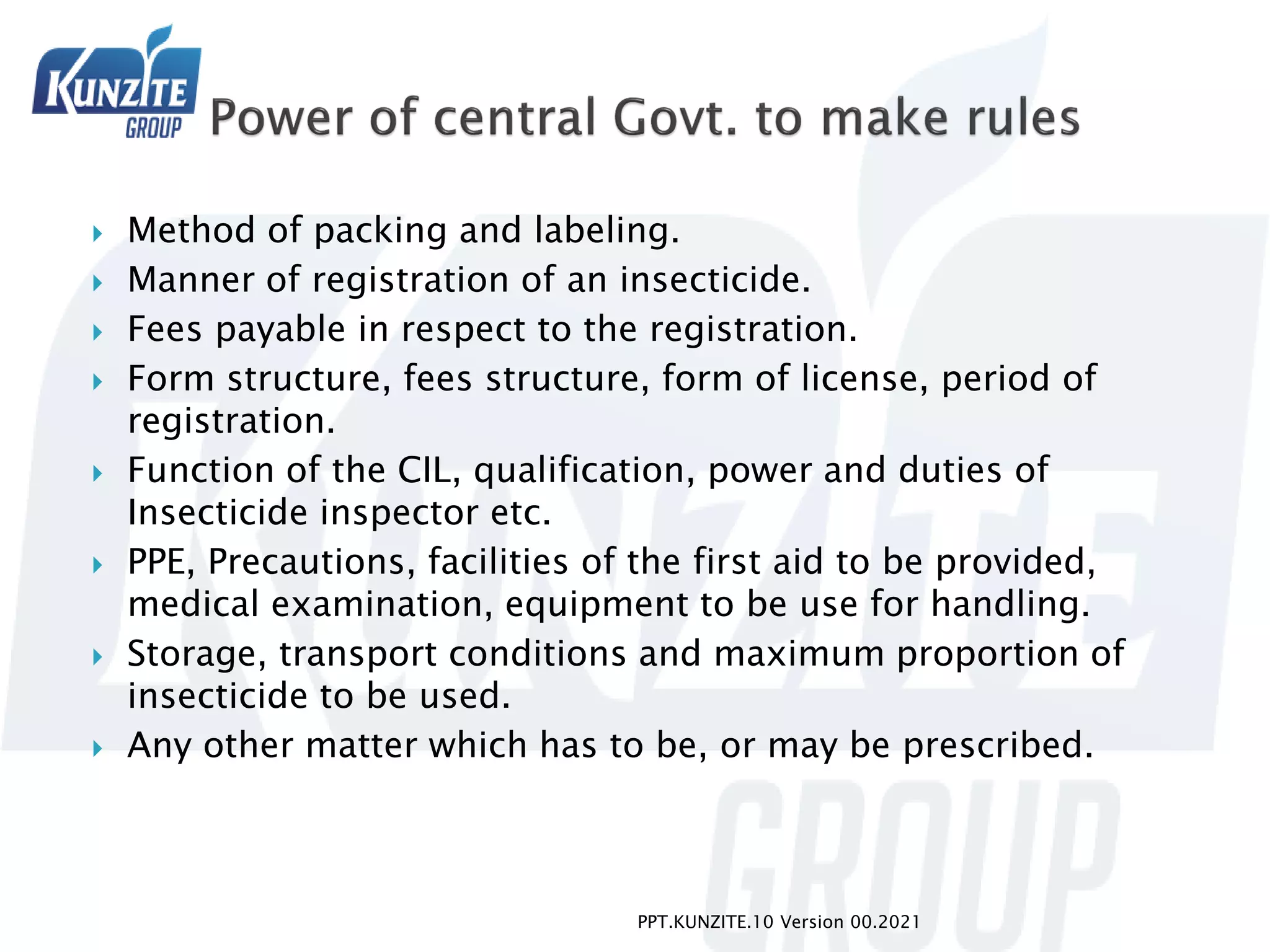 Insecticide act 1968 | PDF