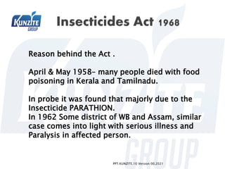 Insecticide act 1968 | PDF
