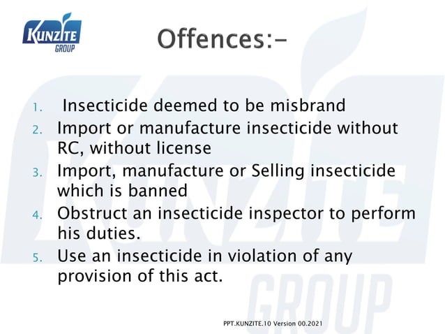 Insecticide act 1968 | PDF