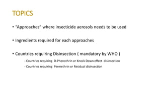 Aircraft Disinsection Procedures Using Insecticide Aerosols | PDF