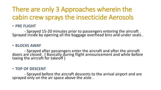 Aircraft Disinsection Procedures Using Insecticide Aerosols | PDF