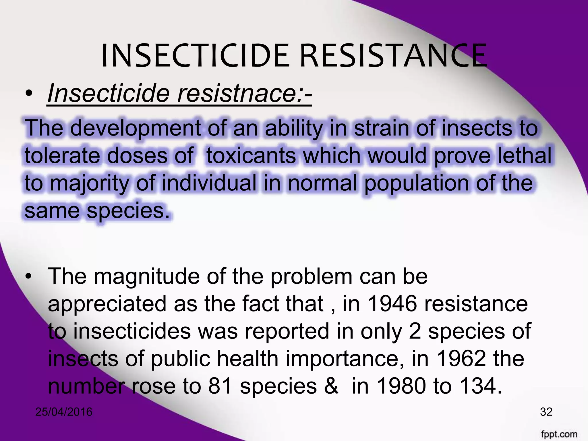 Insecticide & Insectiside Resistance | PPTX