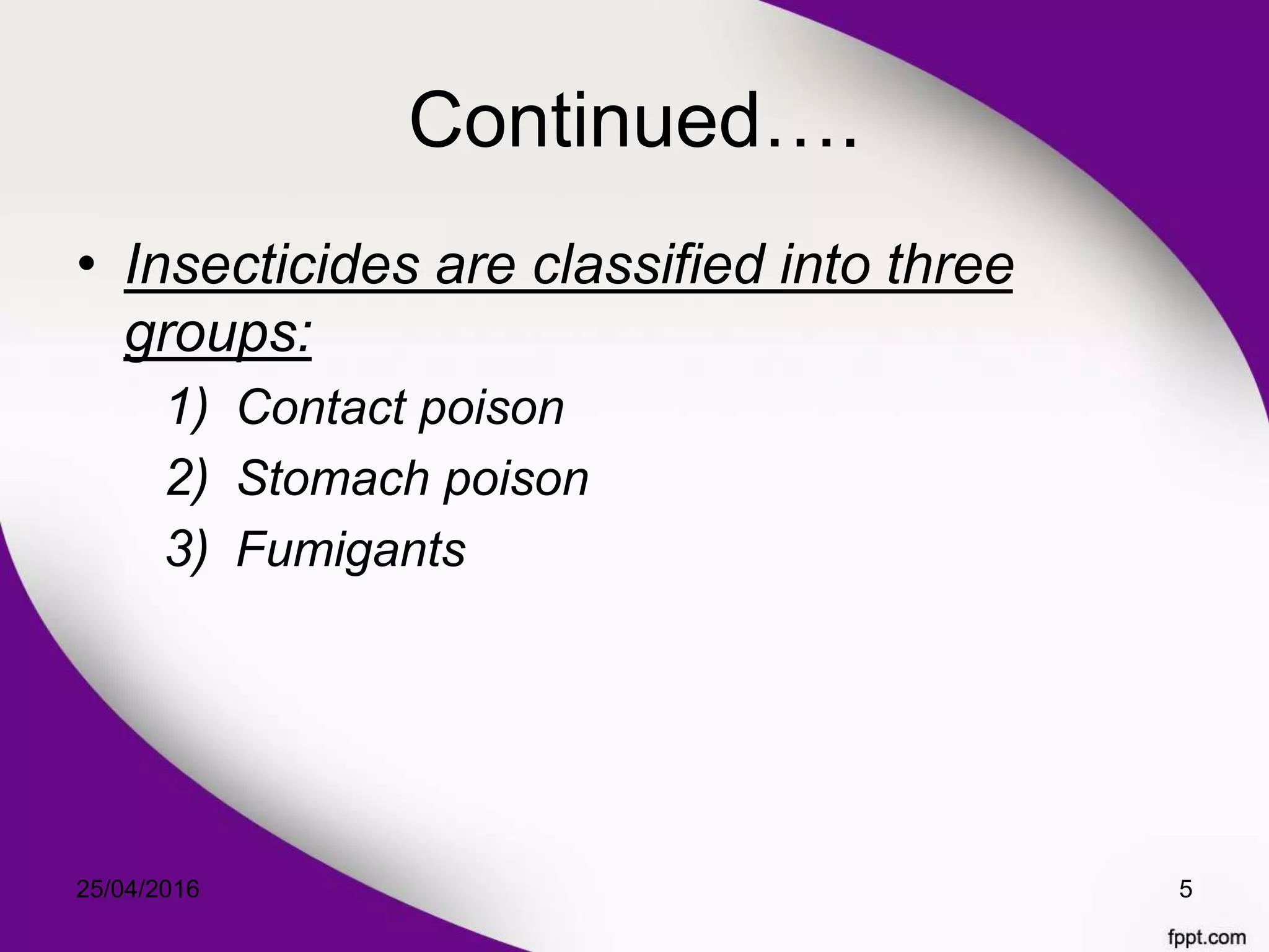 Insecticide & Insectiside Resistance | PPTX