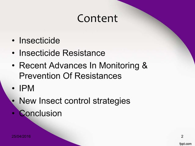 Insecticide & Insectiside Resistance | PPTX