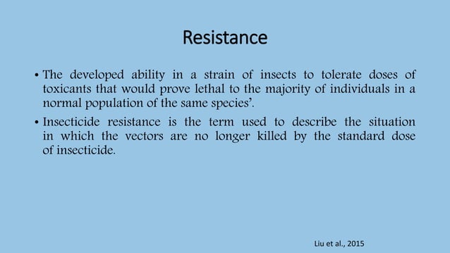 Insecticide resistance in mosquitoes | PPTX | Chemistry | Science