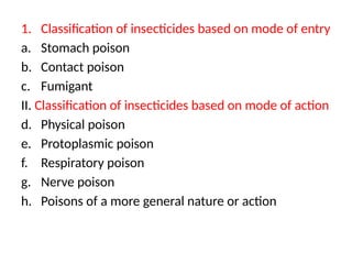 Insecticides - classification - mode of action.pptx