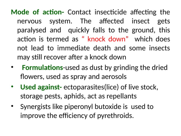 Insecticides - classification - mode of action.pptx