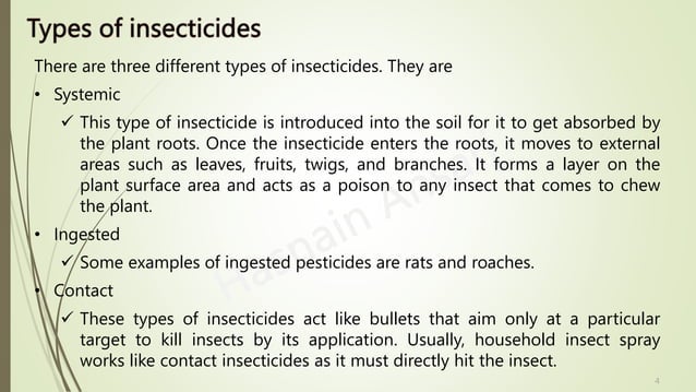 Insecticides and its clinical effects | PPT