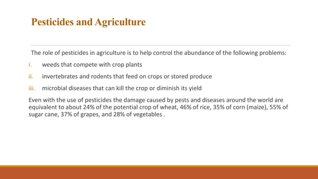 Insecticides and pesticides.pptx | Agriculture | Industries