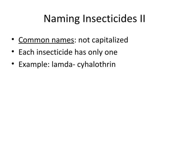 Insecticide Toxicology Ottea | PPT