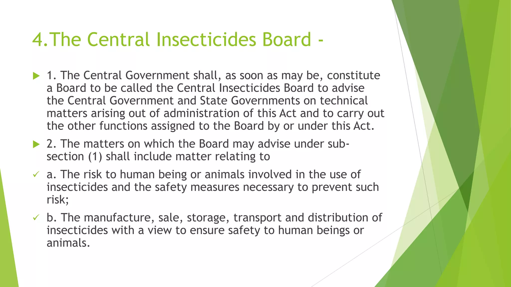 Insecticides Act,1968 | PPTX