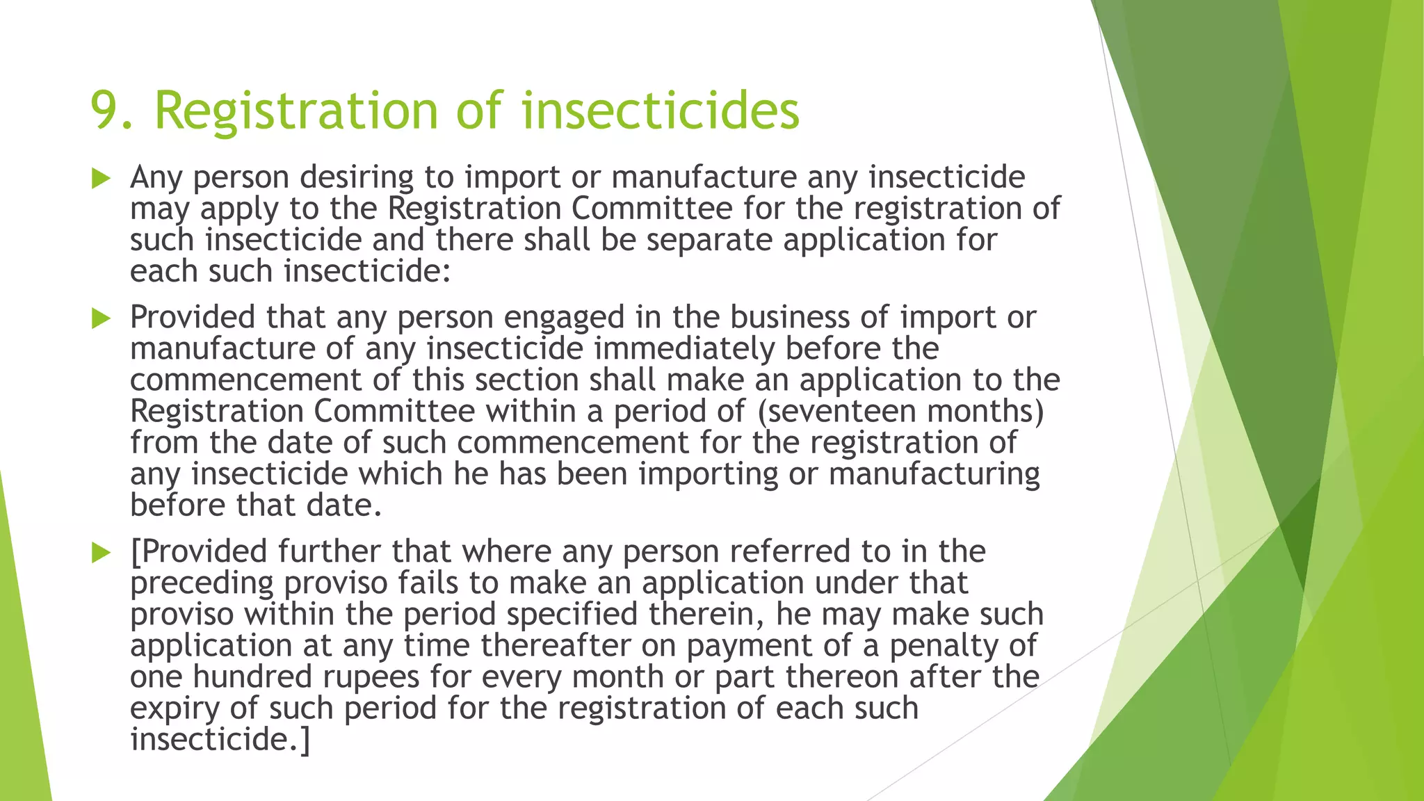 Insecticides Act,1968 | PPTX