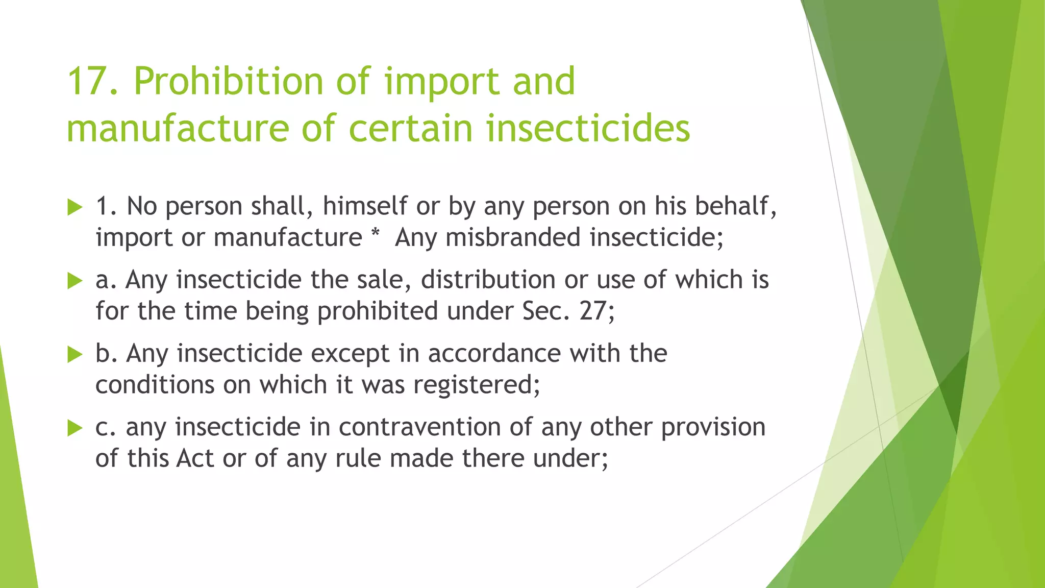 Insecticides Act,1968 | PPTX