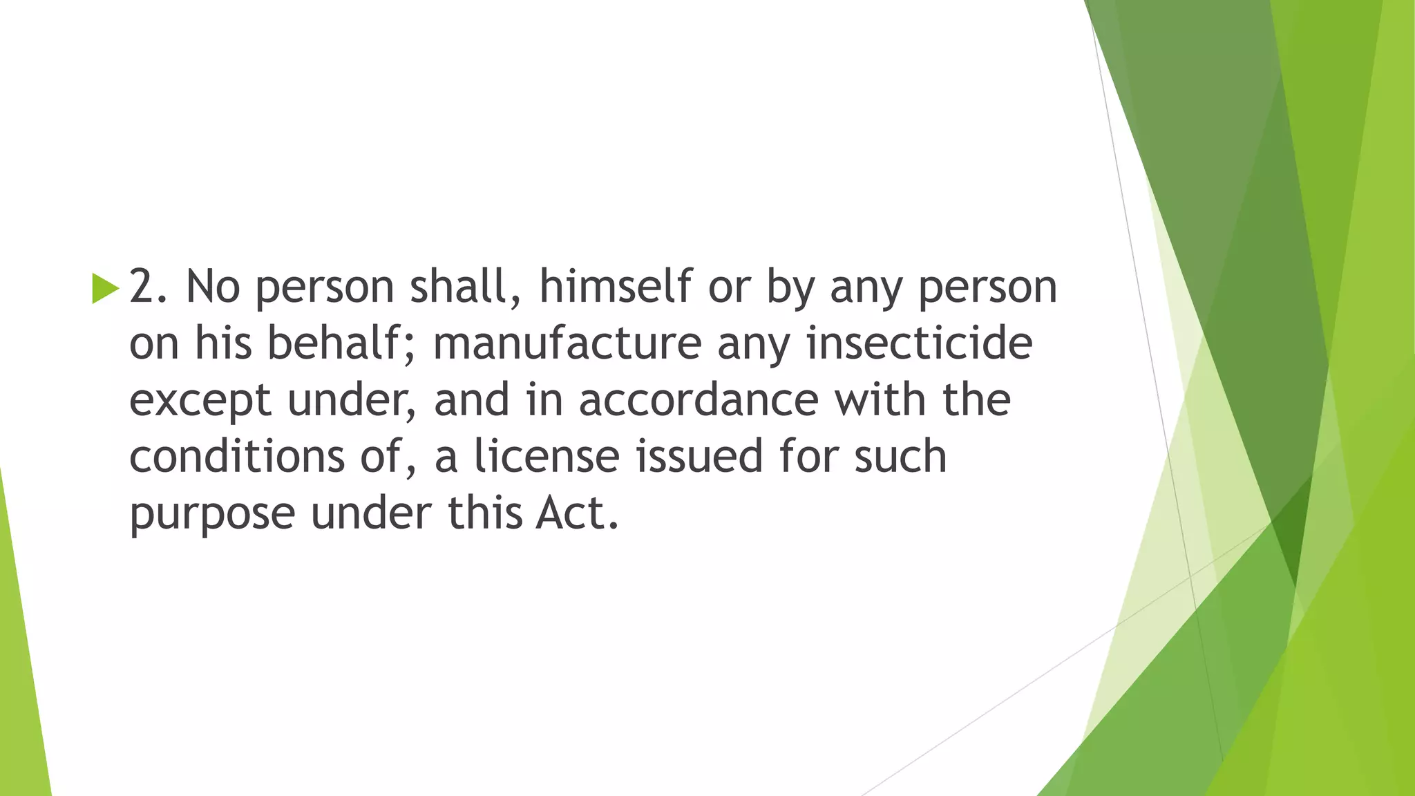 Insecticides Act,1968 | PPTX