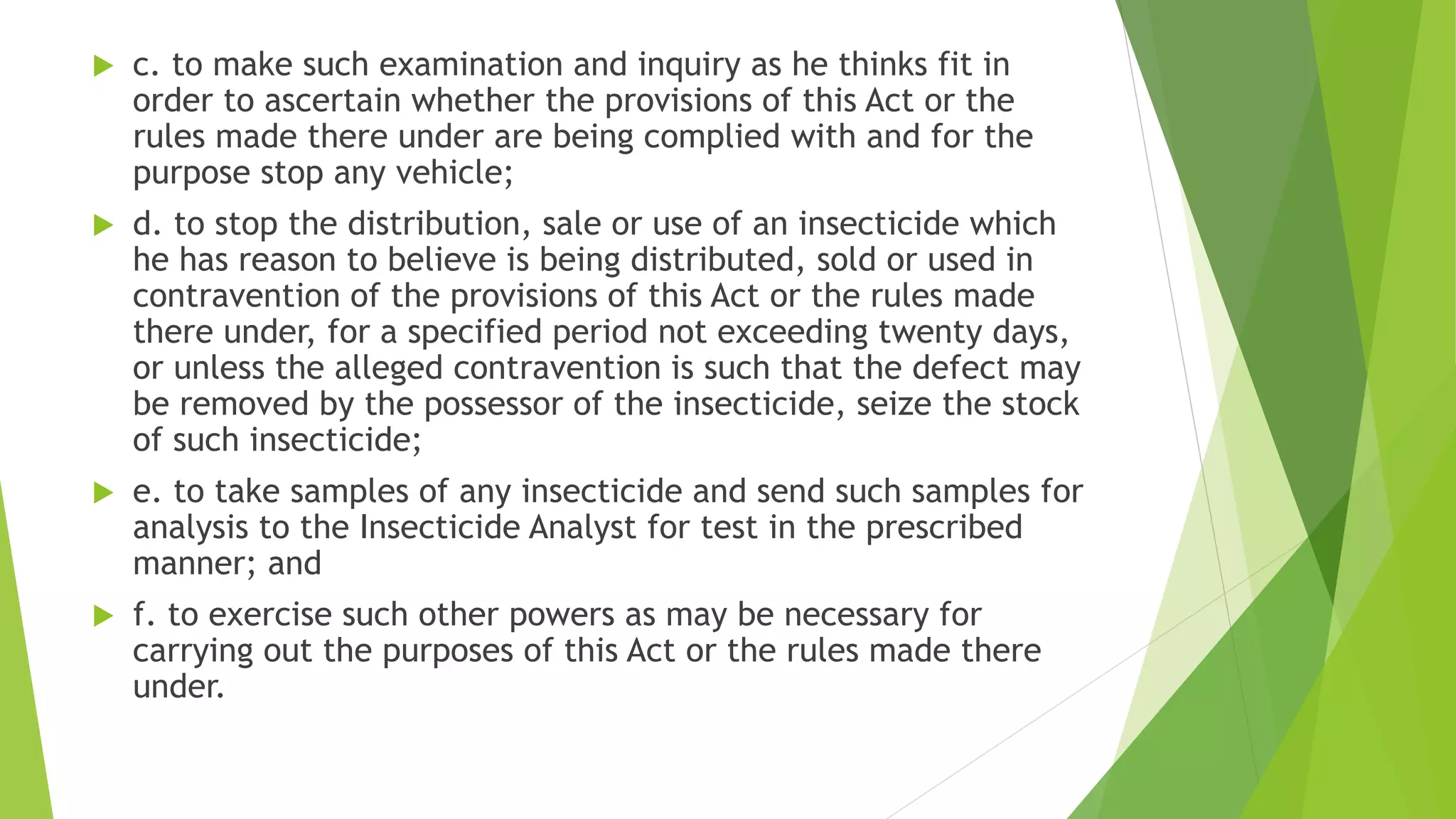 Insecticides Act,1968 | PPTX