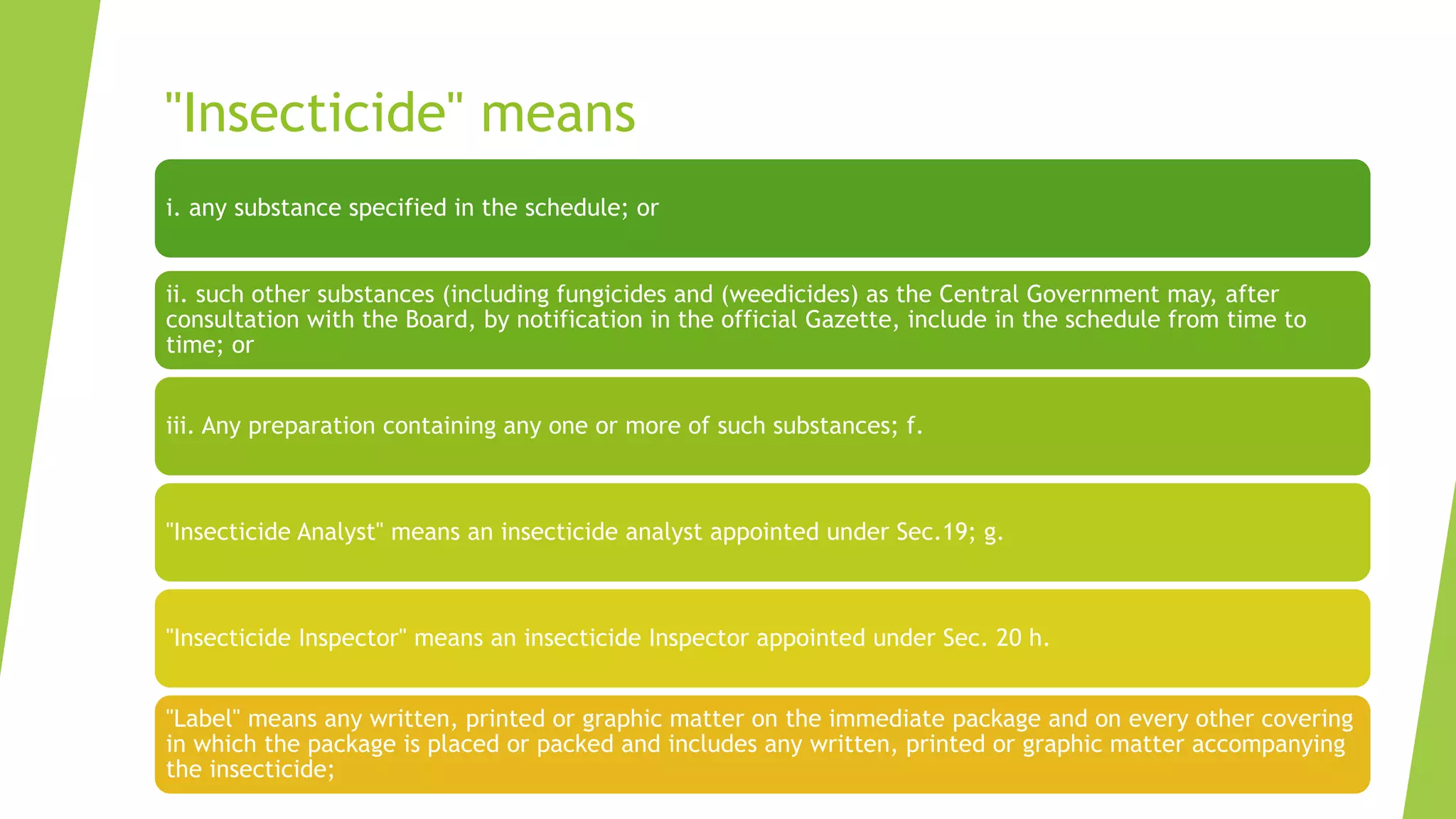 Insecticides Act,1968 | PPTX