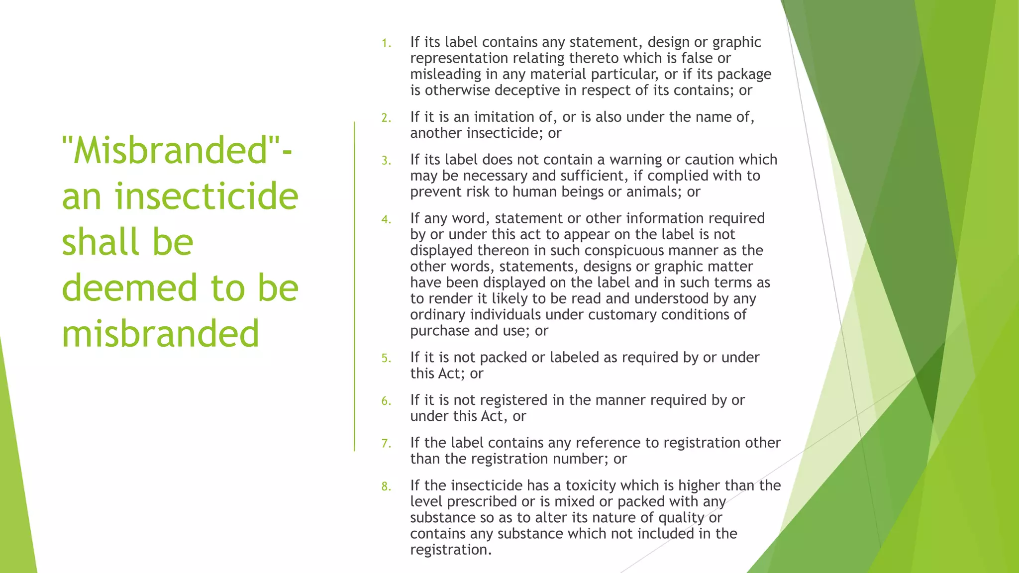Insecticides Act,1968 | PPTX