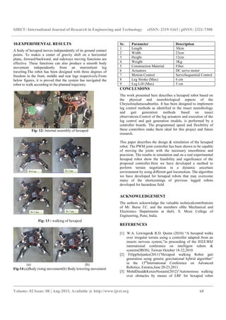 Insect inspired hexapod robot for terrain navigation | PDF