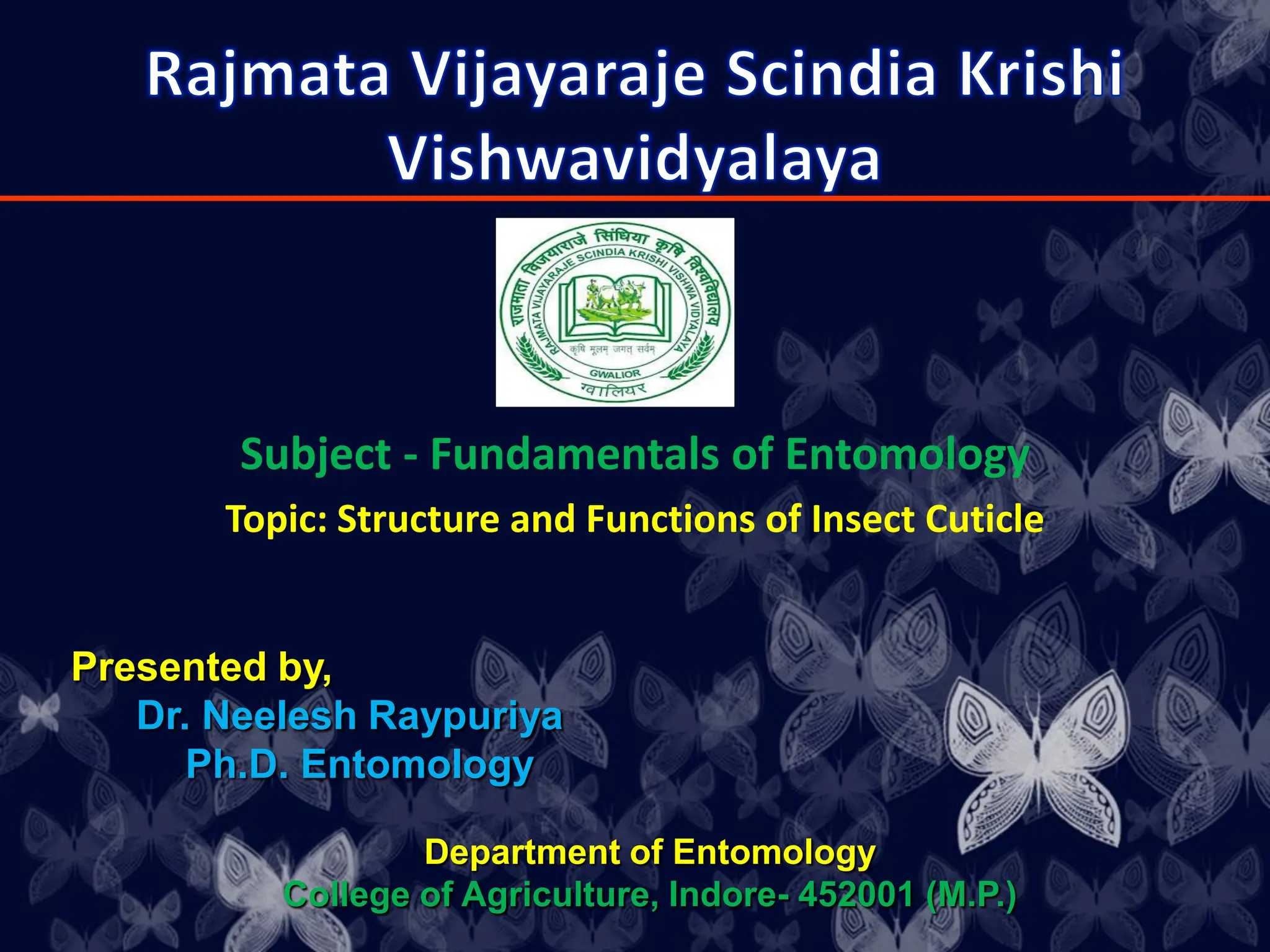 Insect body wall is called as Integument or Exoskeleton insect ...