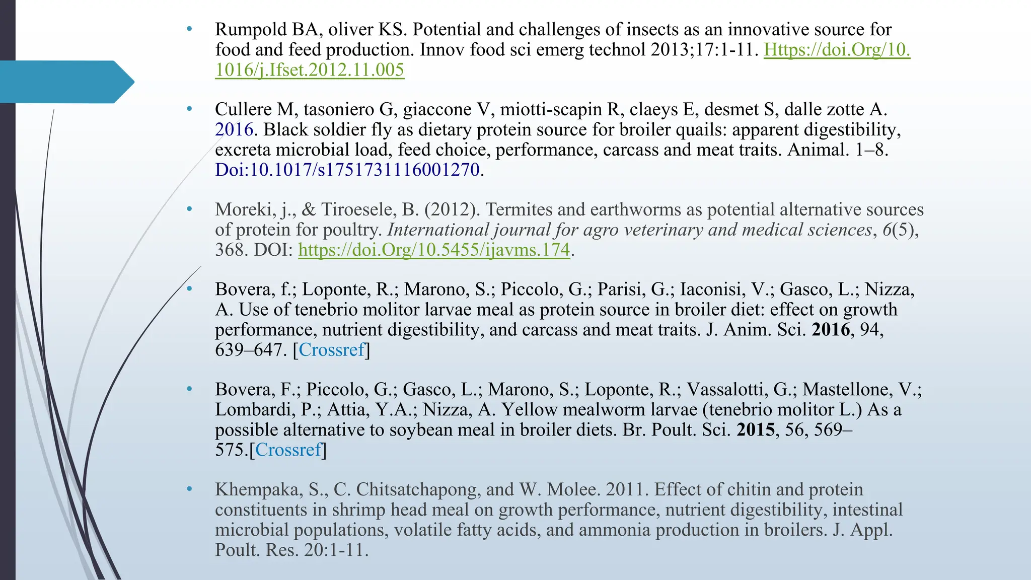 Insect Meal as an Alternative Protein Source for poultry | PPTX