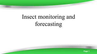 Insect monitoring and forecasting | PPTX