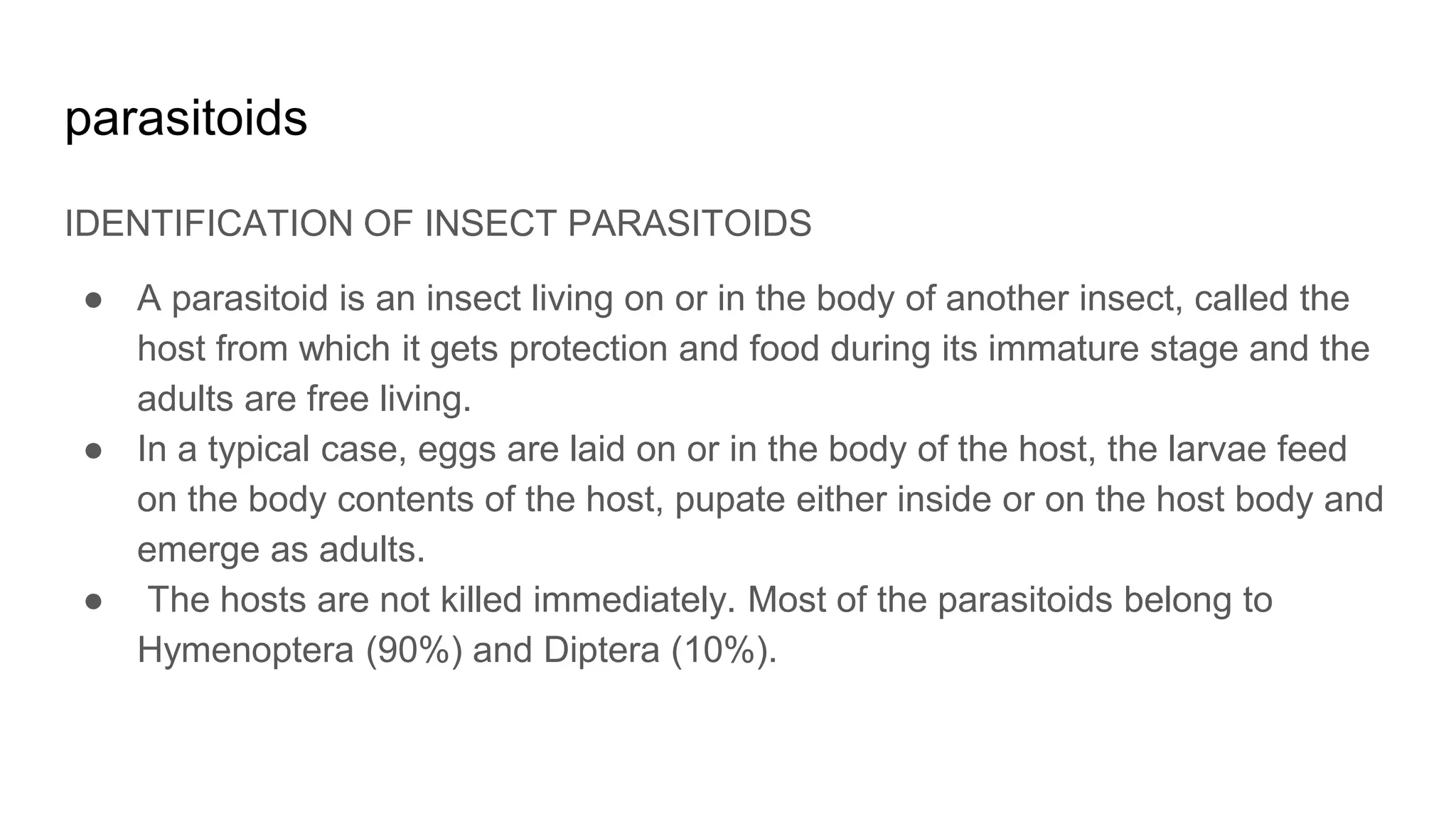 Insect orders bearing predators and parasitoids used in pest control ...
