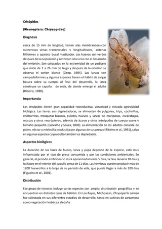 Insectos beneficos para la agricultura | PDF