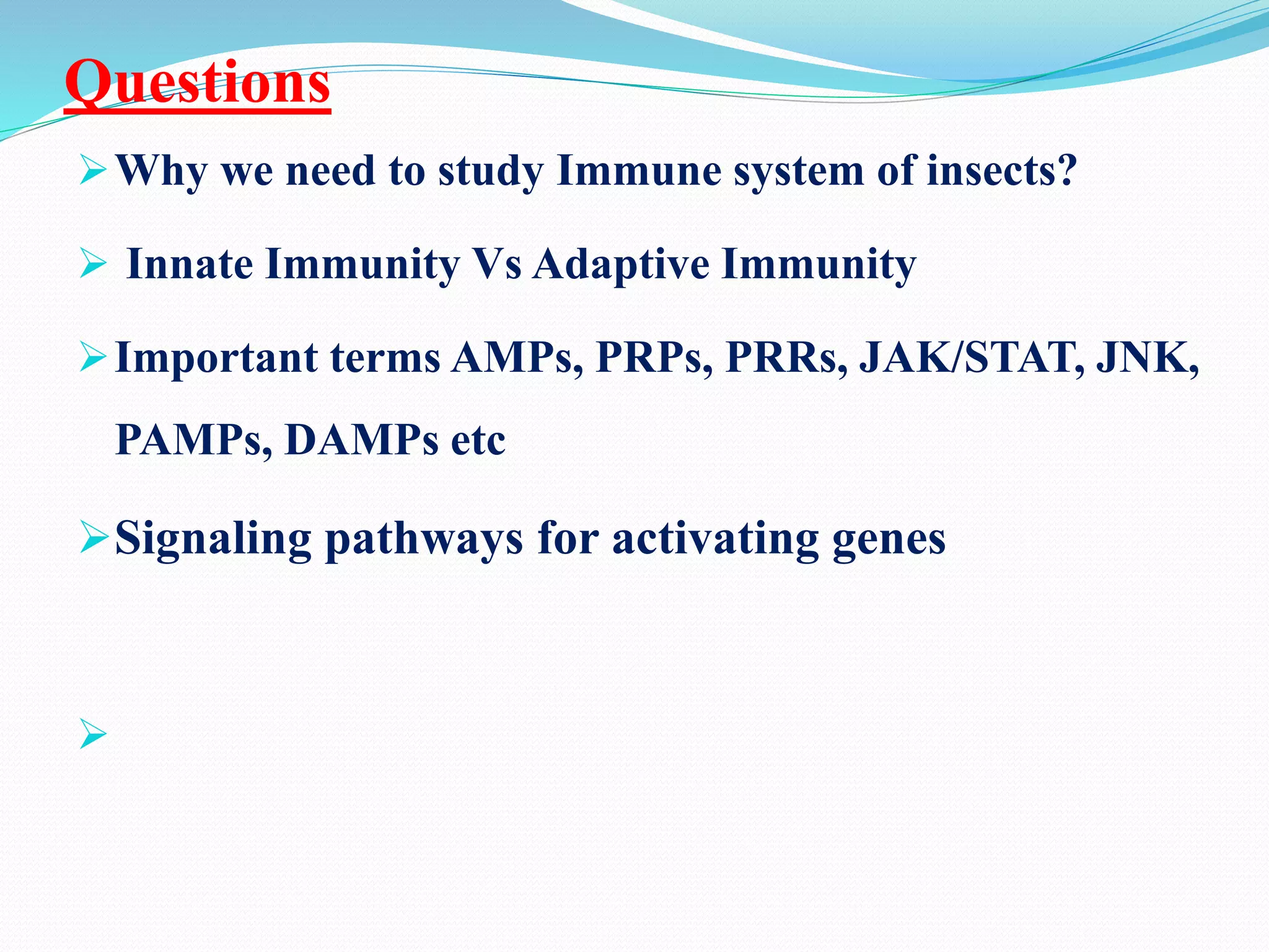 Molecular mechanism of insect immunity | PPTX