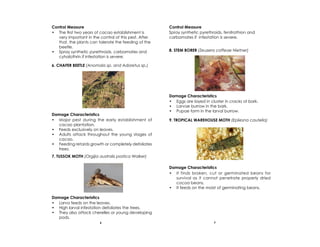 CACAO Insect, Pest, Diseases, and Management | PDF