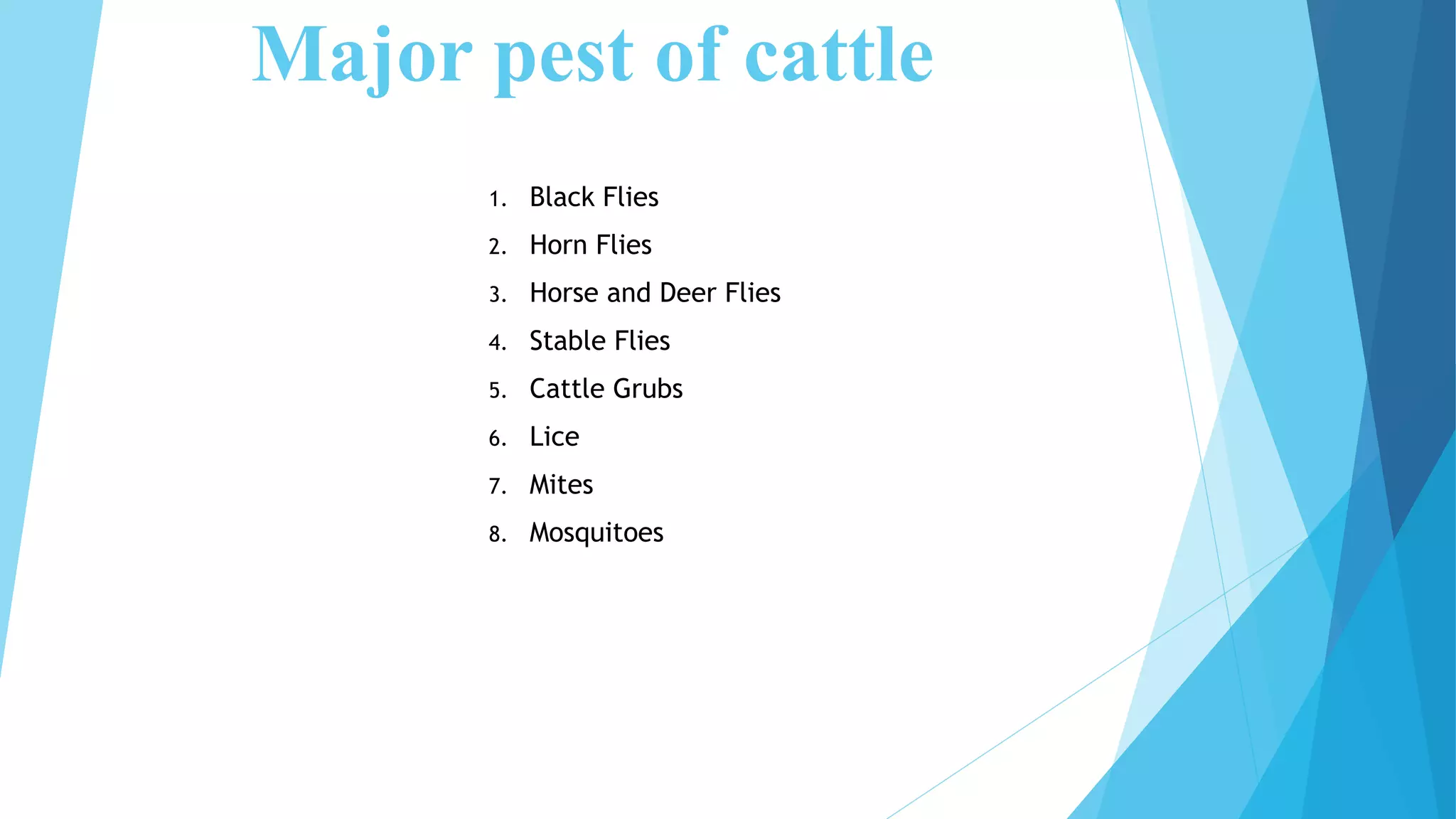 Insect pest of cattle and their management | PPTX