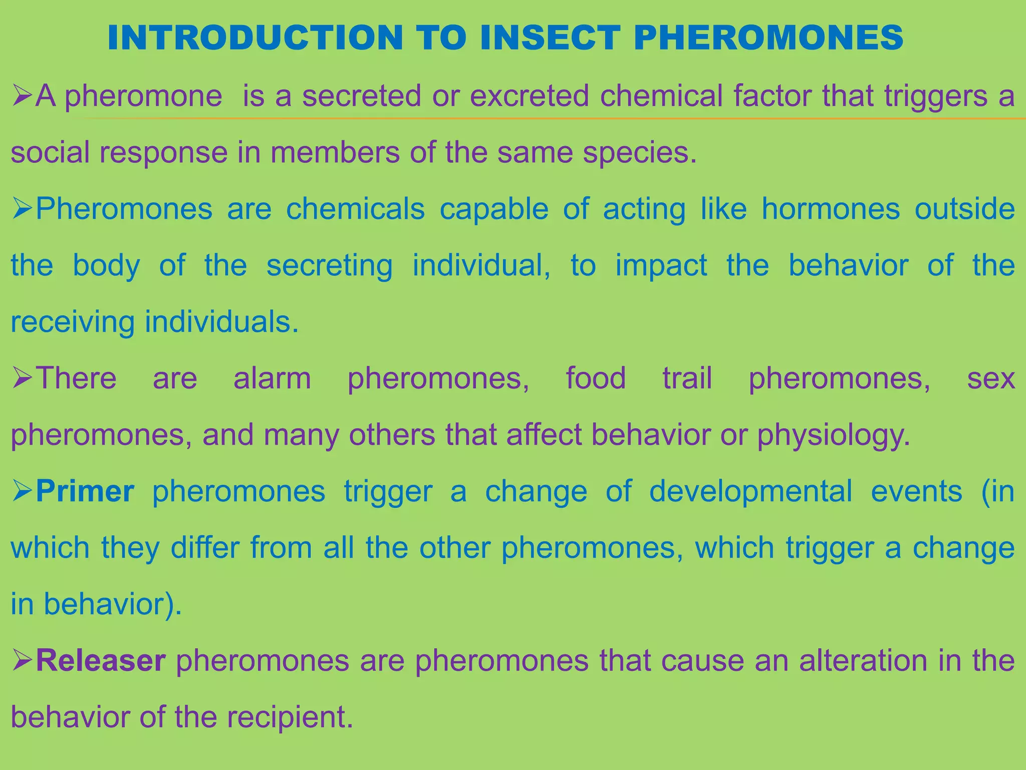 Insect Pheromones | PPTX