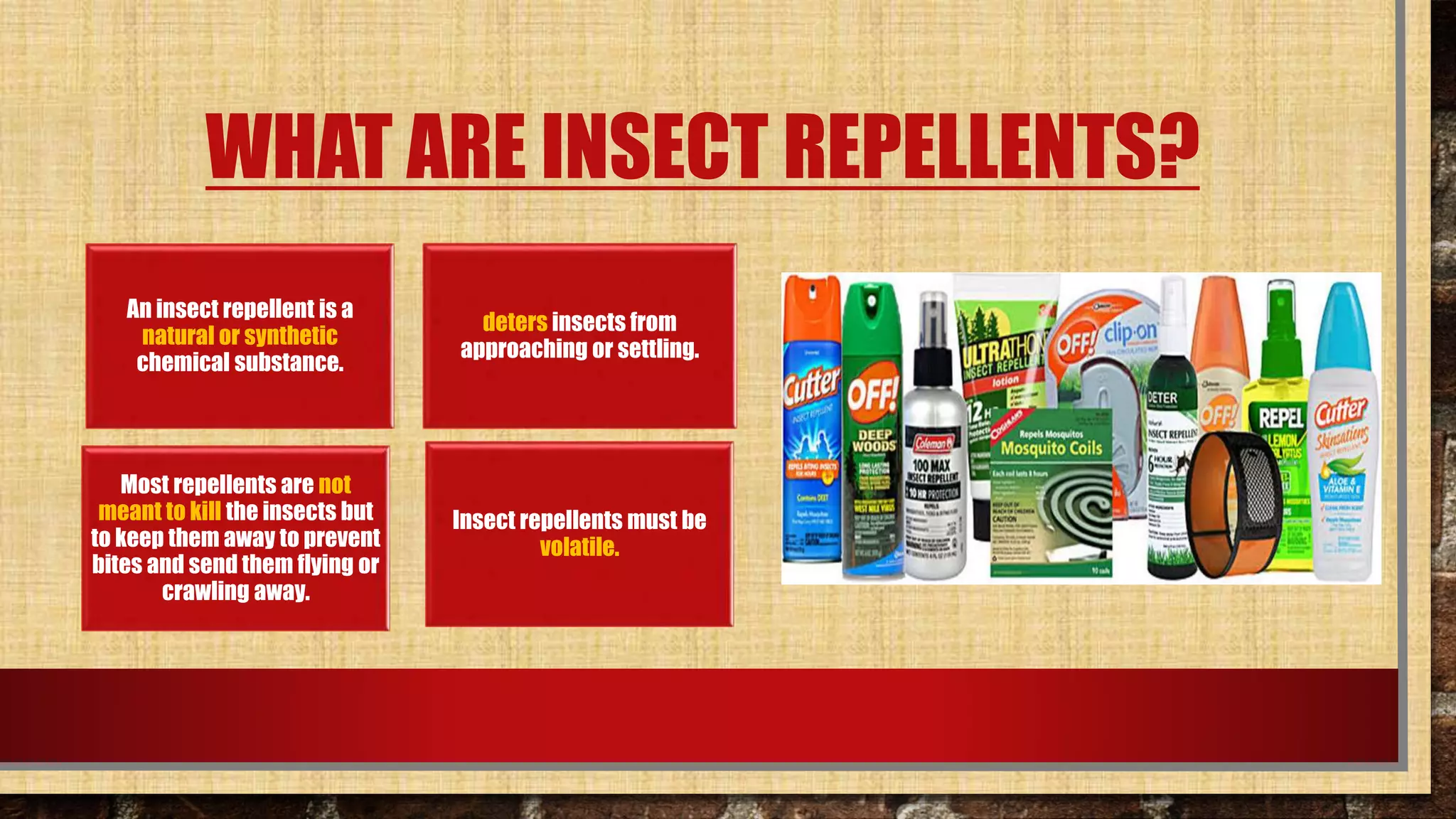 Insect repellents | PPTX