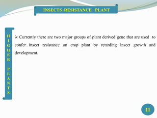Insect resisance ppt | PPTX