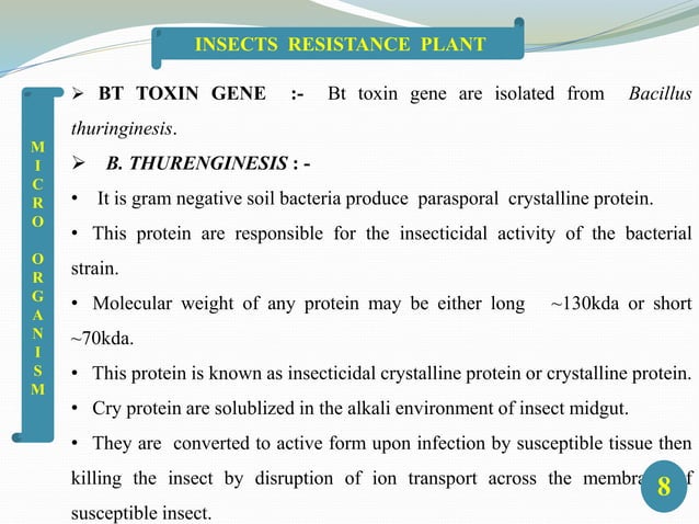 Insect resisance ppt | PPTX | Agriculture | Industries