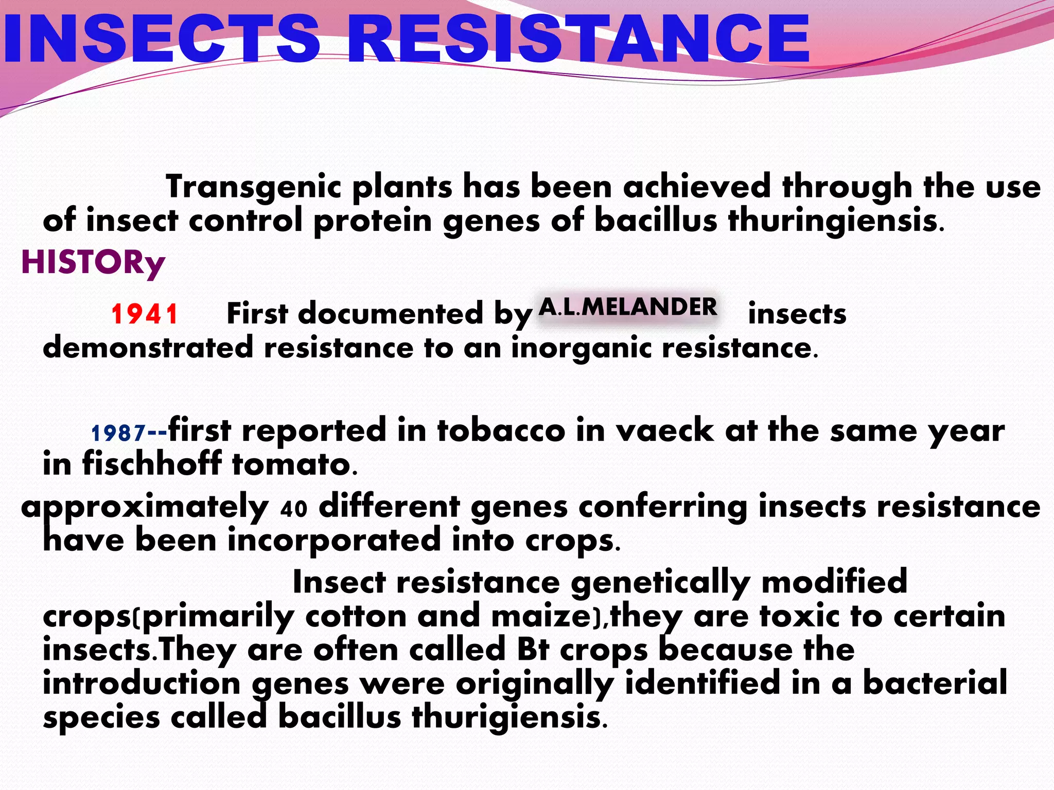 Insect resistance | PPTX
