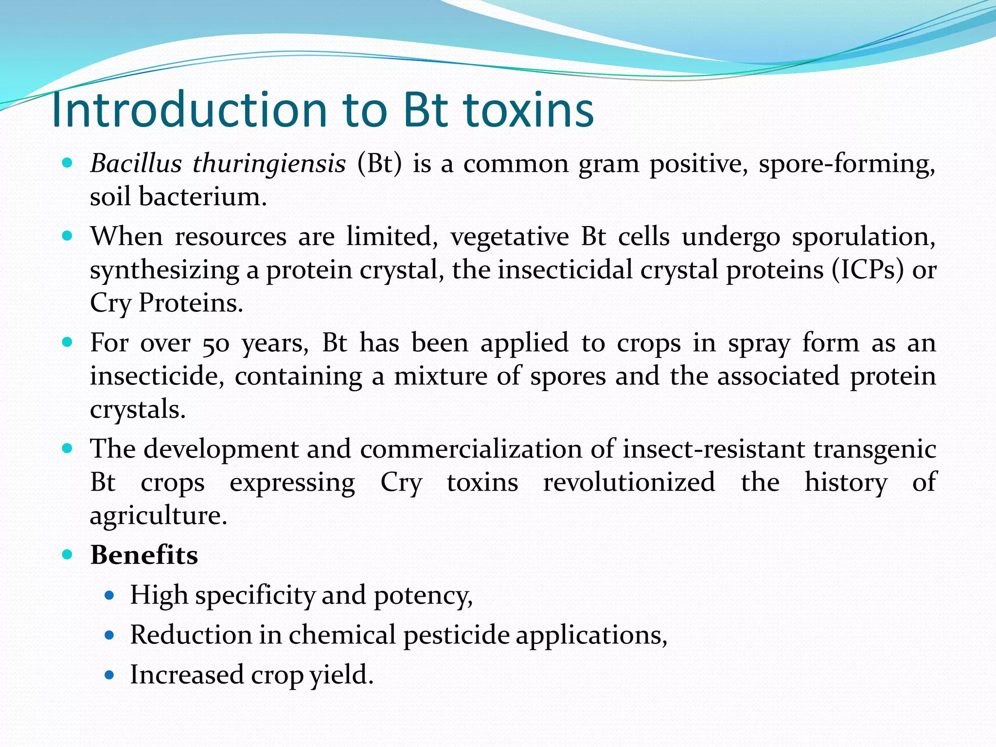 Insect resistance & future of bt transgenic crops | PPTX